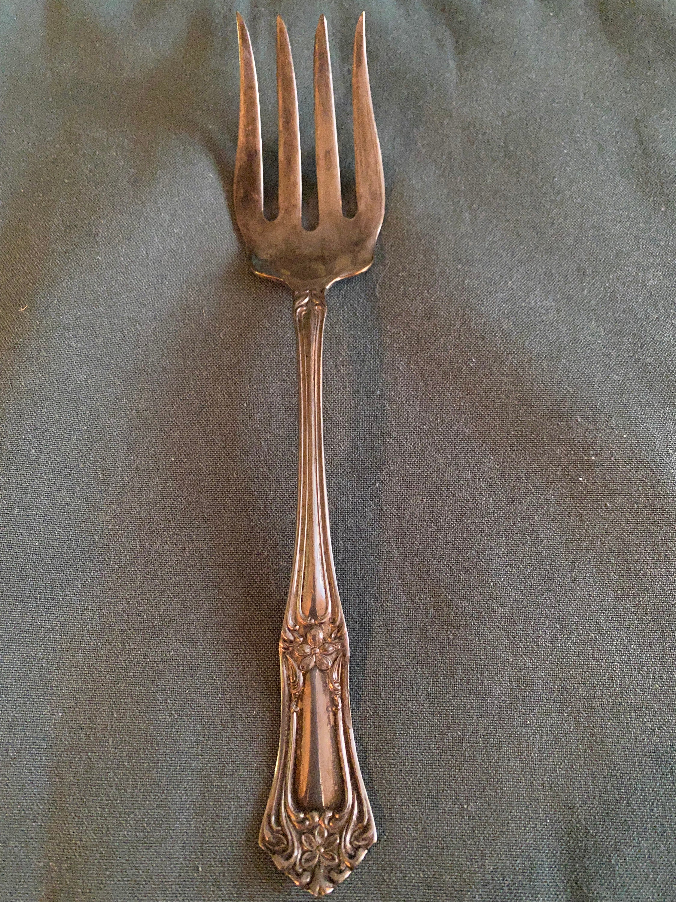 Crown Silver Co Silver Plate Meat Serving Fork - 1919 Arlington Pattern ...