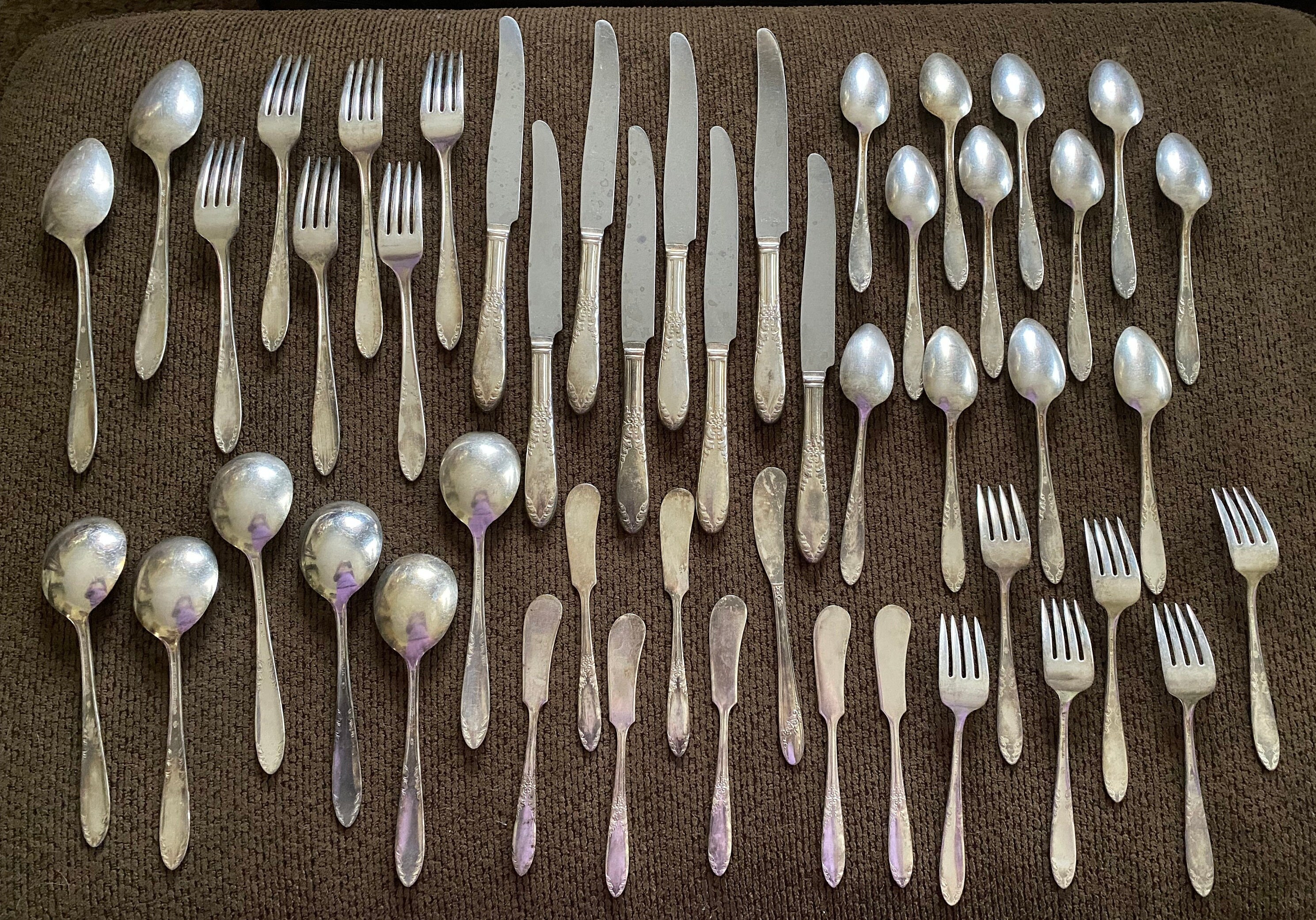 National Silver Plate 48 Pieces 1936 / 1951 King Edward Pattern Vintage ...