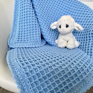 READY TO SHIP - Blue Baby Set With Blanket, Hat and Booties - Baby ...