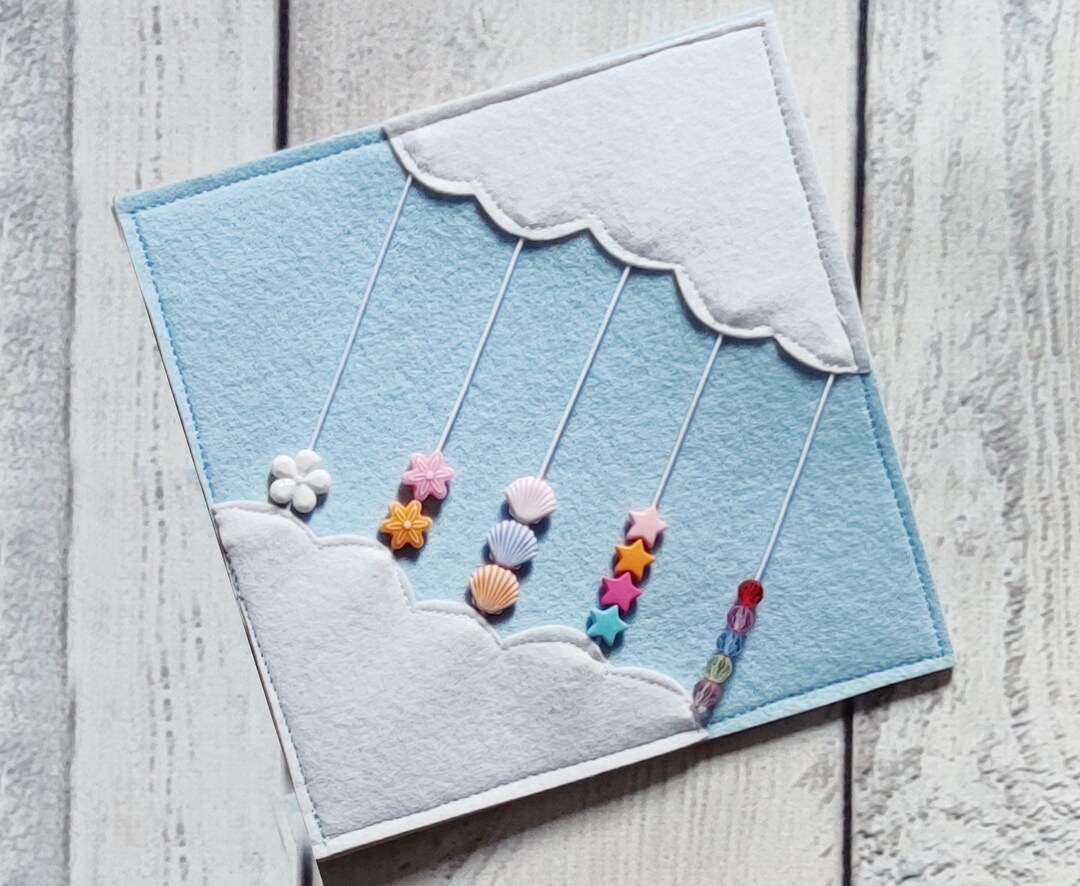Felt Busy Baby Fidget Toy Quiet Book Page Waldorf Toy for 1 Year Old ...