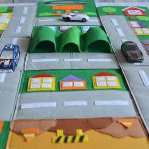 Felt Car Play Mat Kids Road Map Play Mat Track for Boy Toy Car - Etsy ...