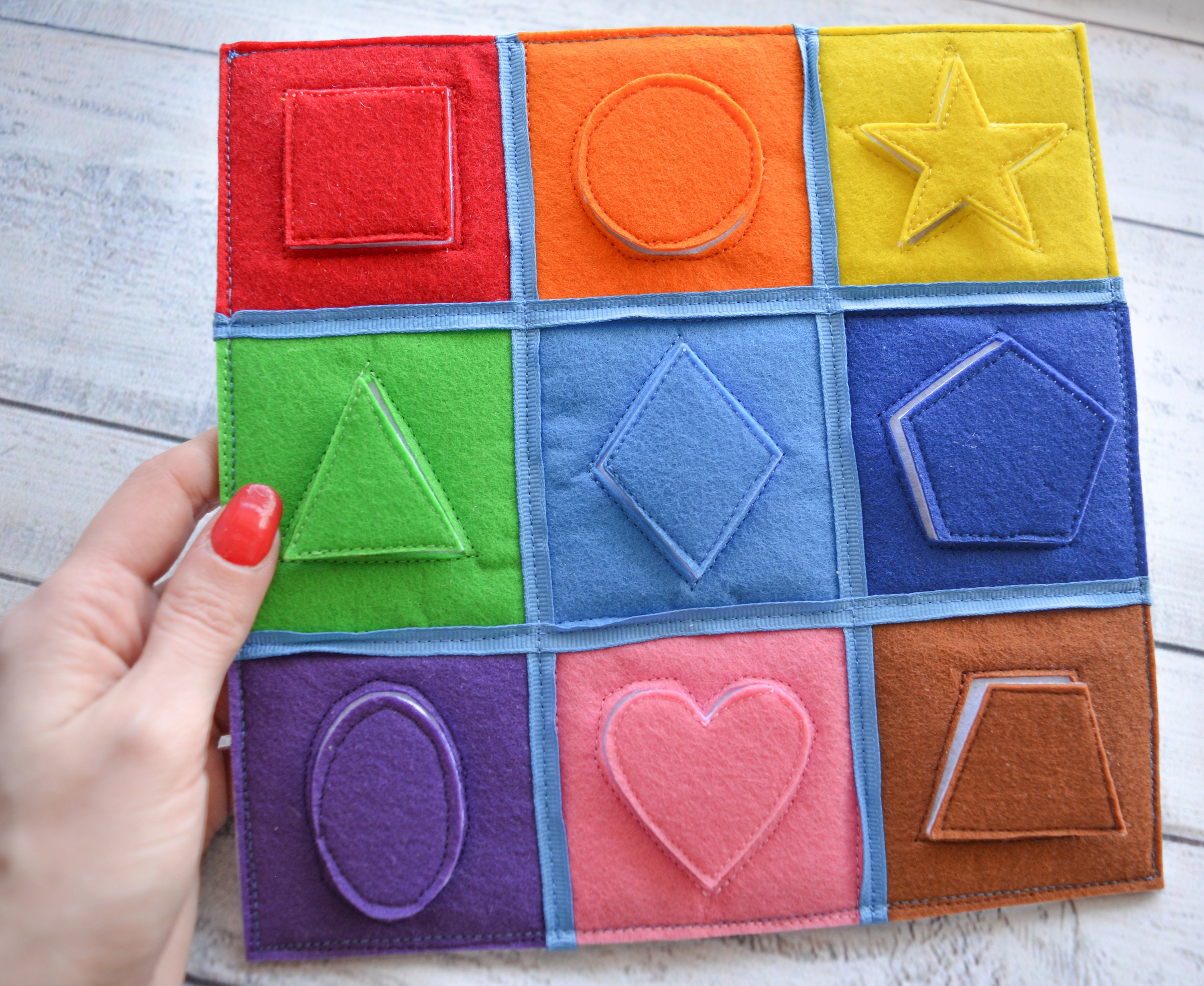 Felt Educational Toy Quiet Toddler Book Page Baby Sensory | Etsy