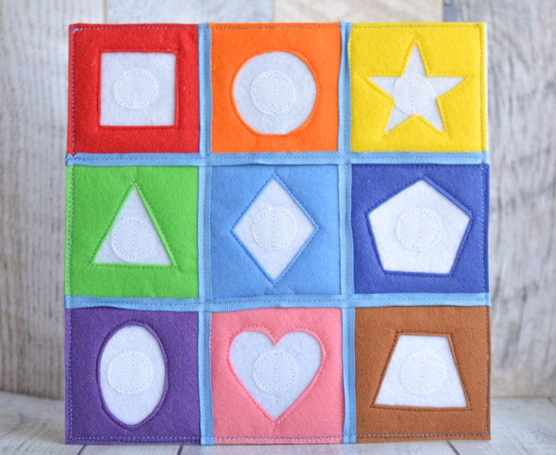 Felt Educational Toy Quiet Toddler Book Page Baby Sensory - Etsy
