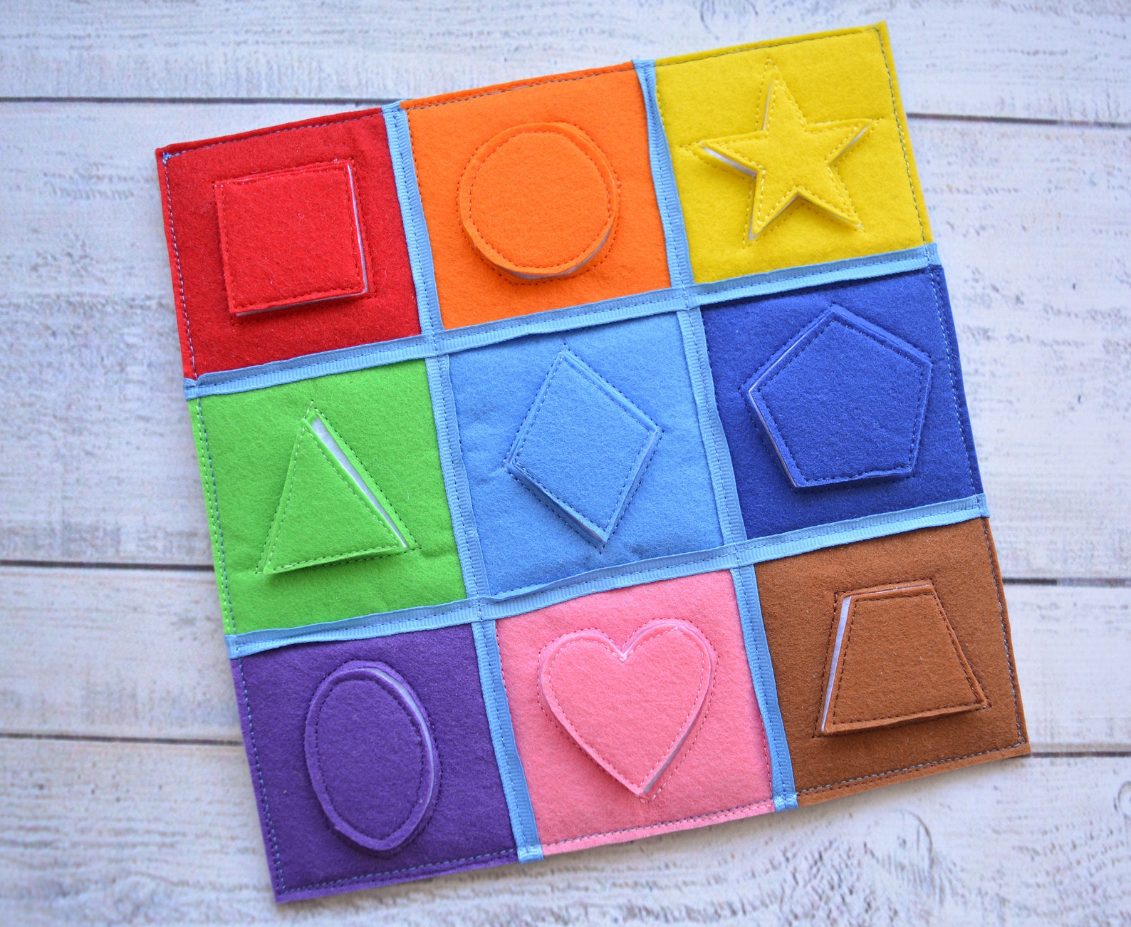 Felt Educational Toy Quiet Toddler Book Page Baby Sensory Board Travel ...