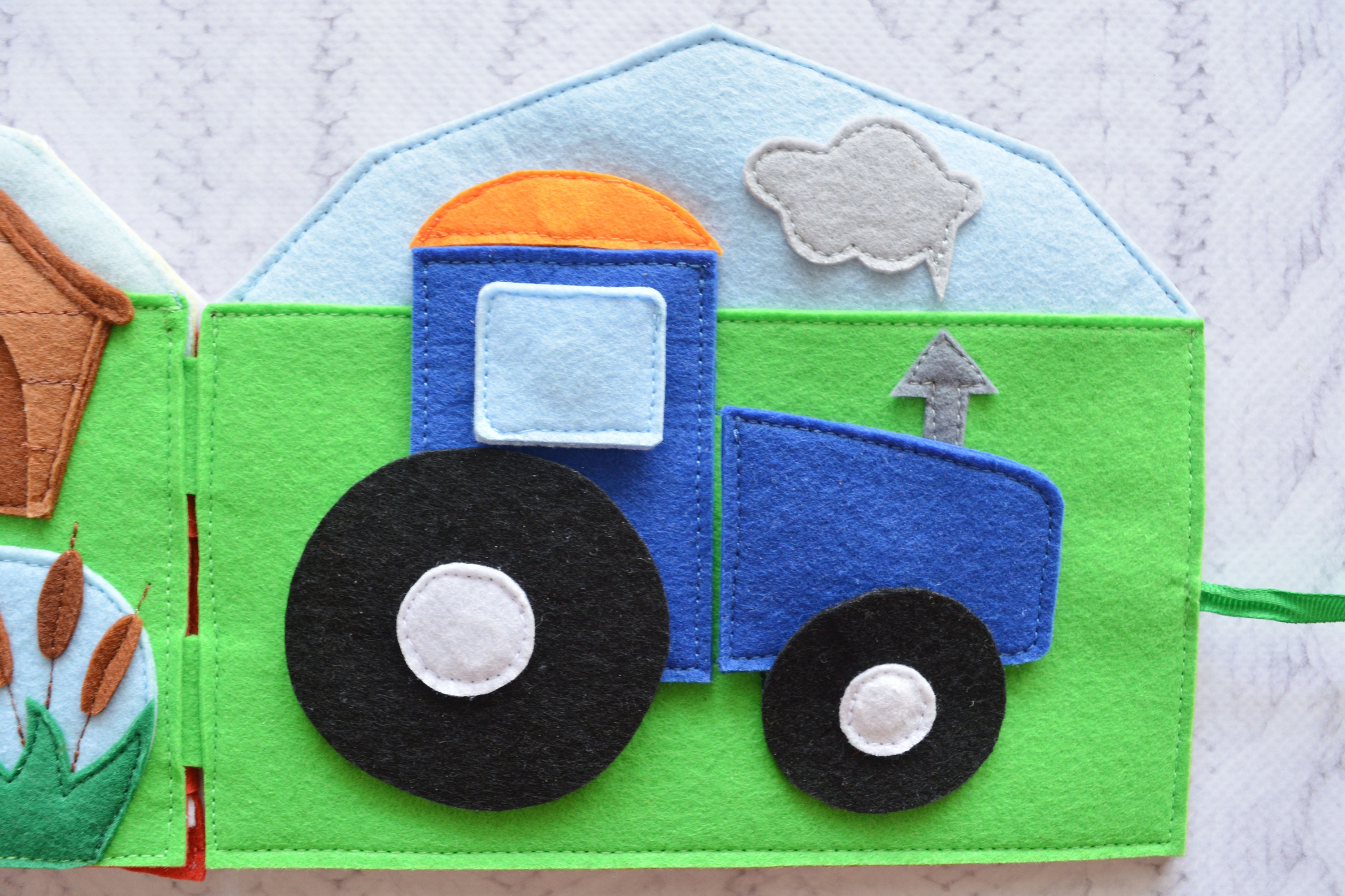 Felt Farm Quiet Baby Book Busy Toddler Book Montessori Toy Farm Animal ...