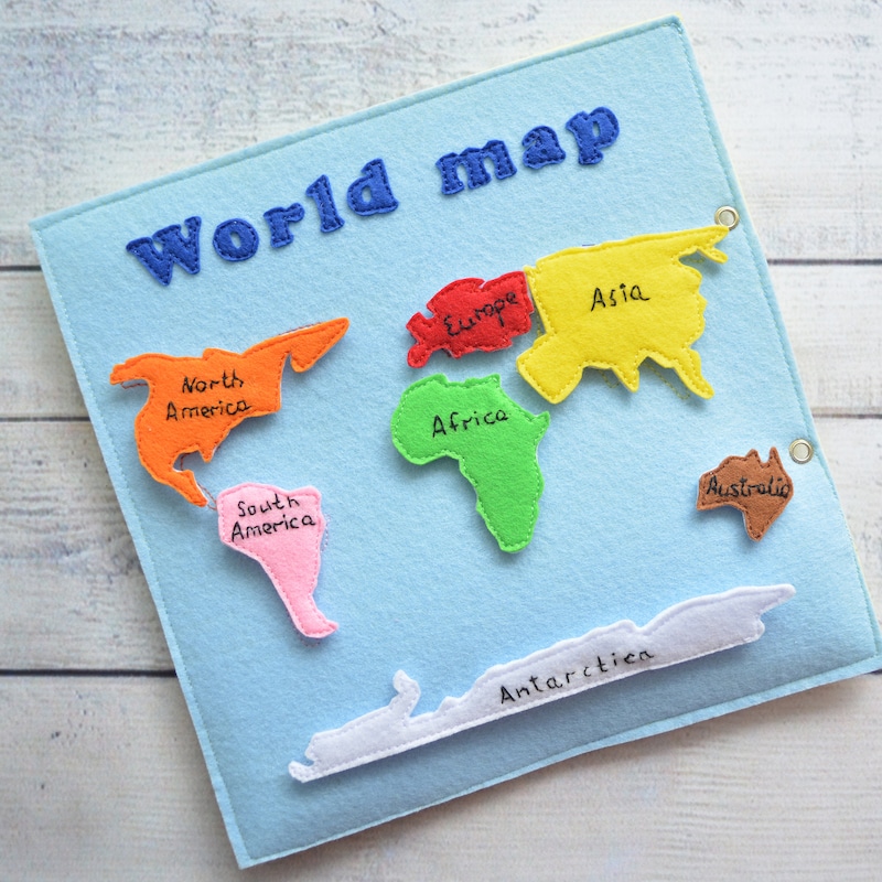 Felt World Map - Etsy
