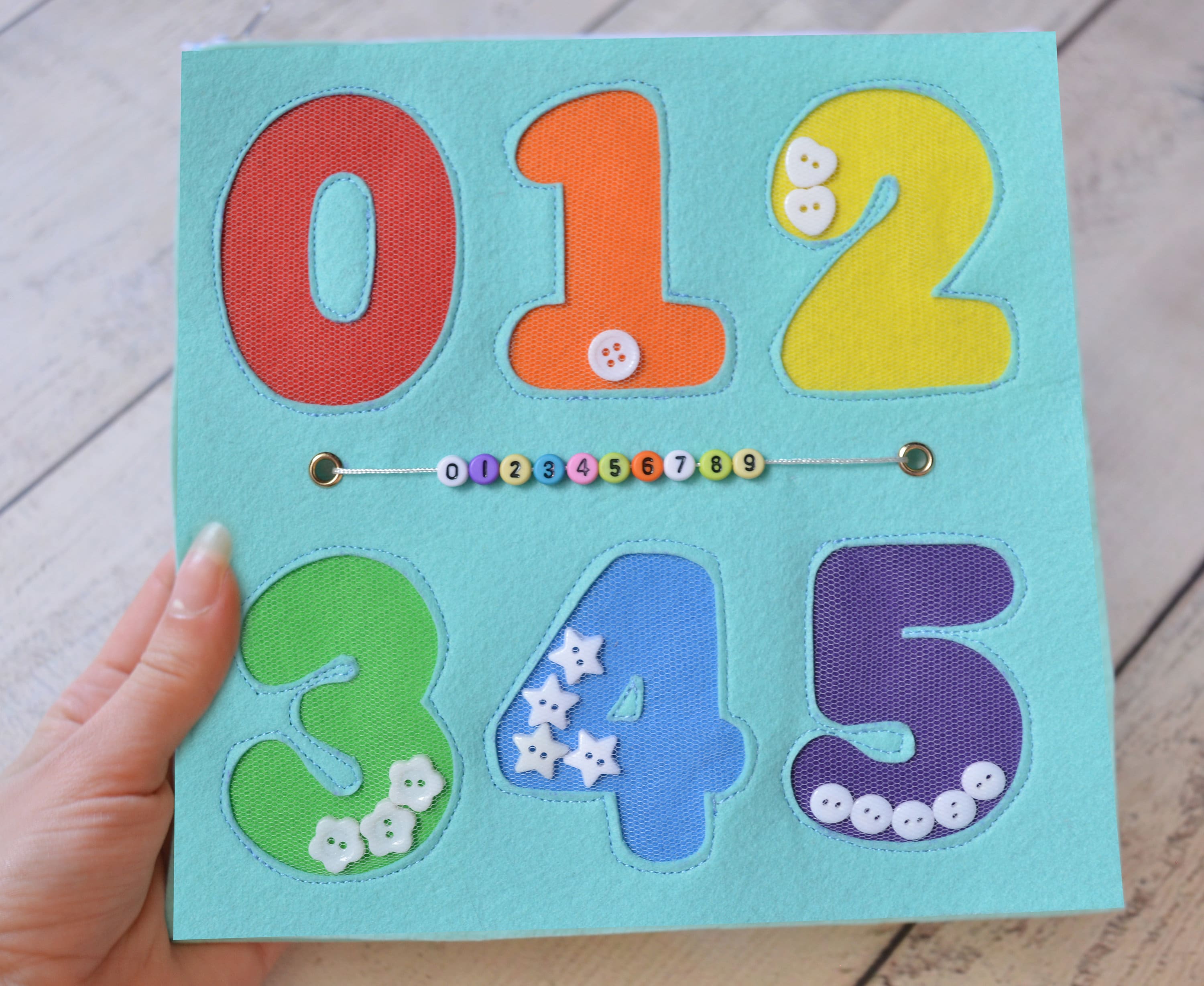 Quiet book page Numbers toy for toddler and baby busy activity | Etsy