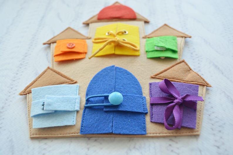 Felt kids Quiet book Busy book for toddler Fine motor skills | Etsy