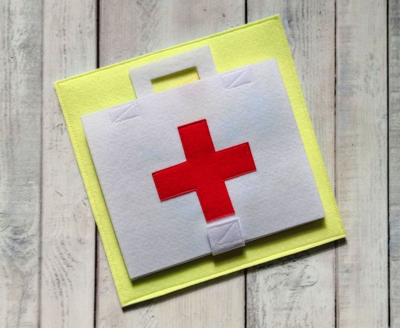Felt Medical Kit Quiet Book Page: Montessori Toddler Activity - Etsy