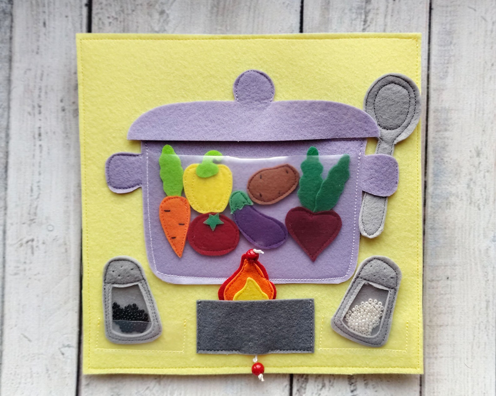 Felt Busy Baby Book Page Quiet Toddler Toy Montessori Activity - Etsy