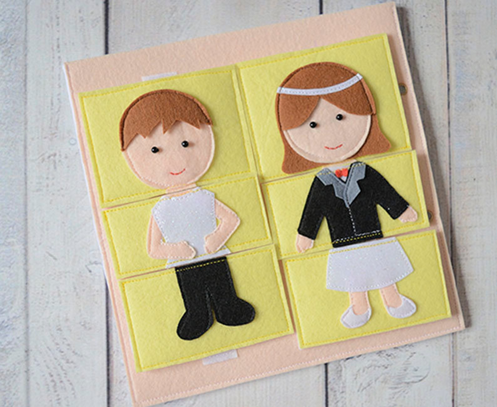 Montessori Activity Busy Book Page Toddler Quiet Book Felt | Etsy