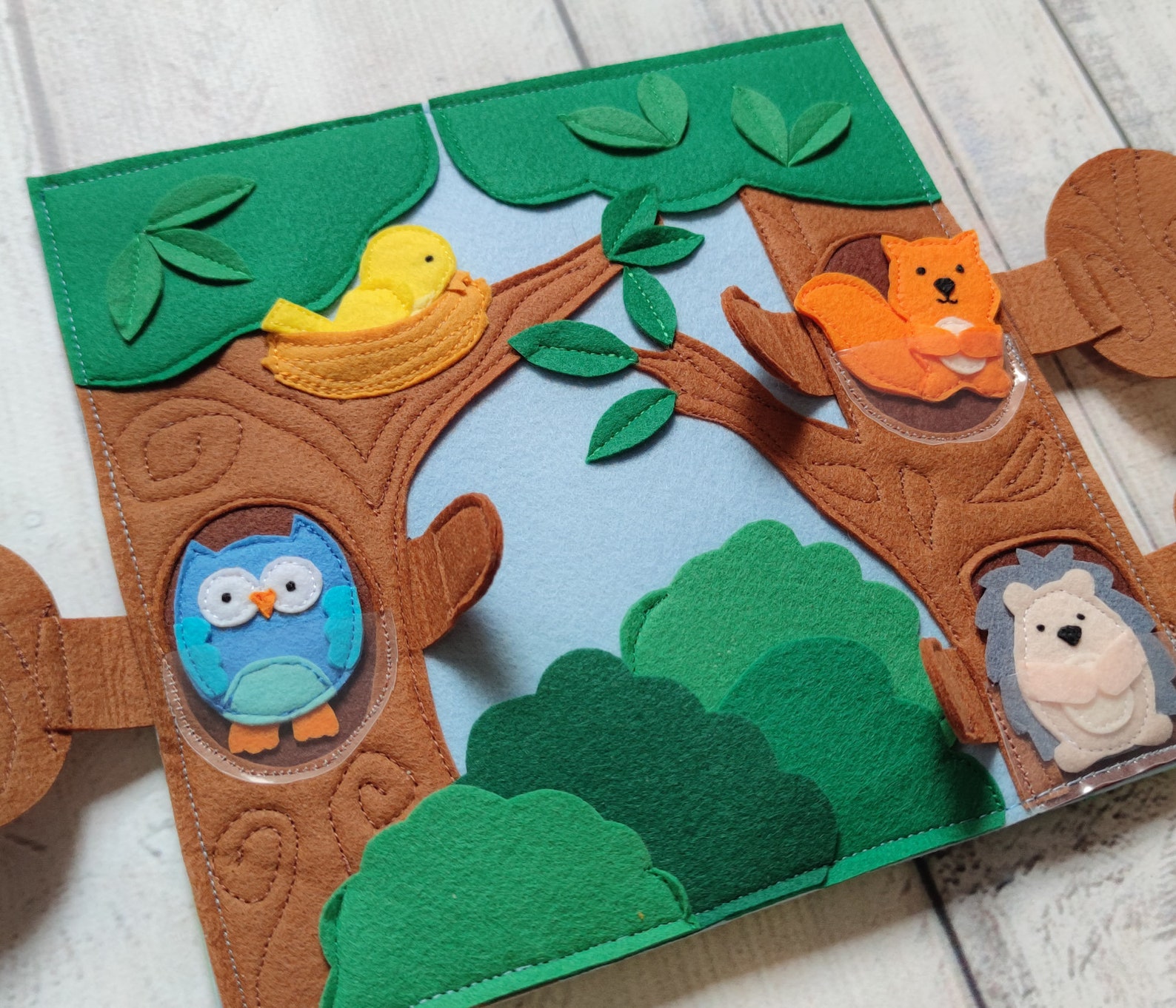 Felt Quiet Book Page: Forest Animals Fidget Toy - Etsy