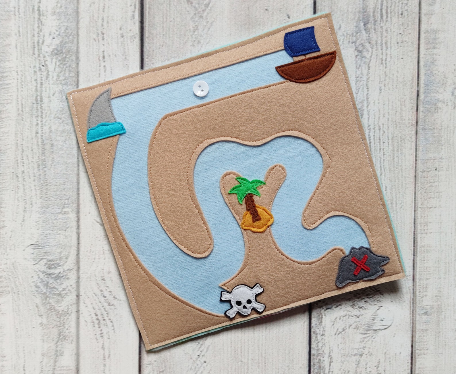 Montessori Felt Pirate Maze Quiet Book Page: Toddler Activity Toy - Etsy