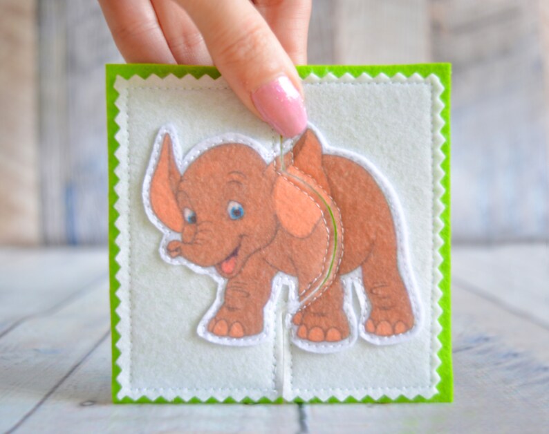 Felt Animal Puzzle Kit Matching Game Montessori Toddler Toy | Etsy