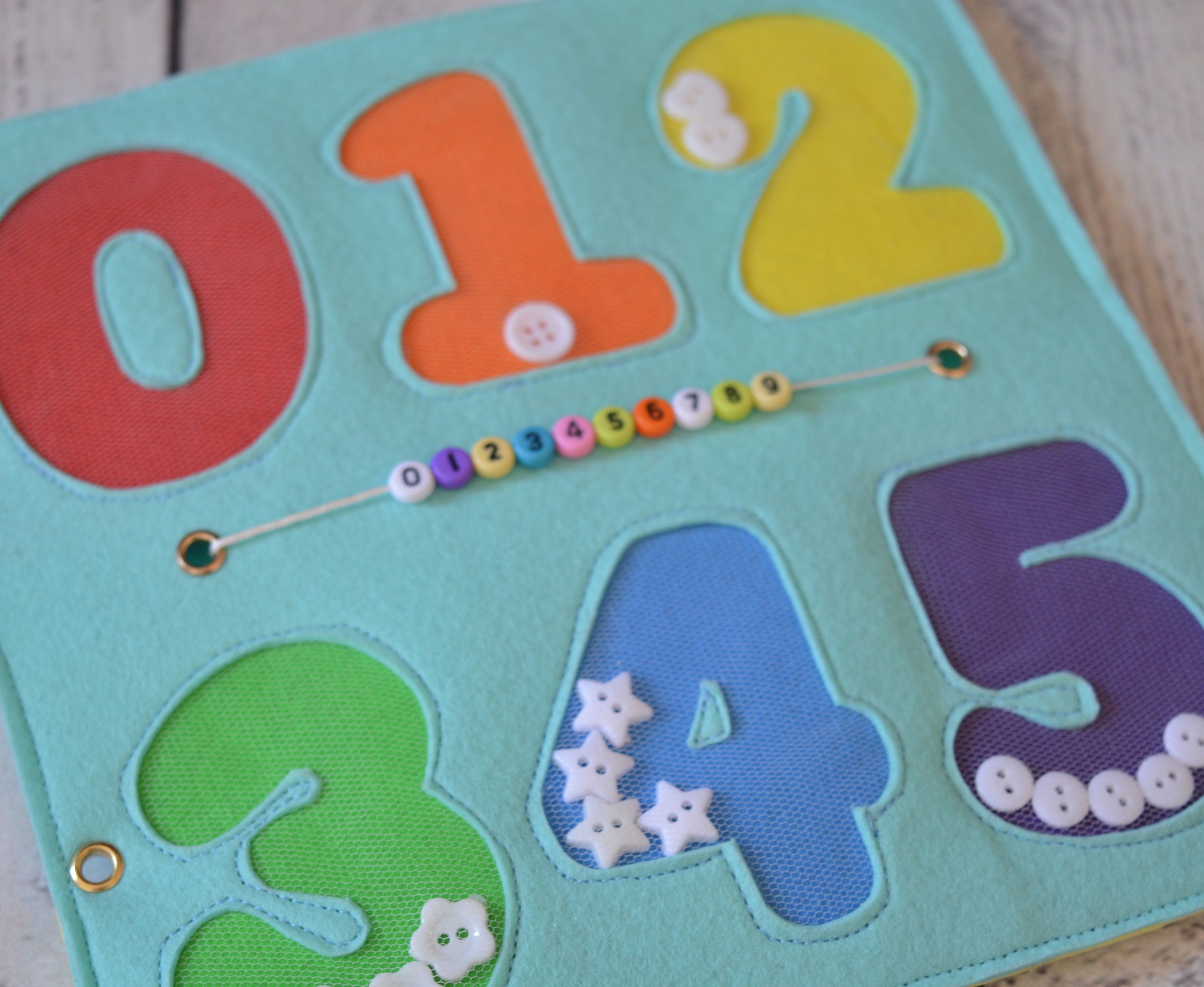 Quiet book page Numbers toy for toddler and baby busy activity | Etsy