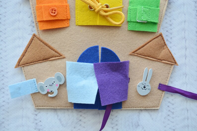 Felt kids Quiet book Busy book for toddler Fine motor skills | Etsy