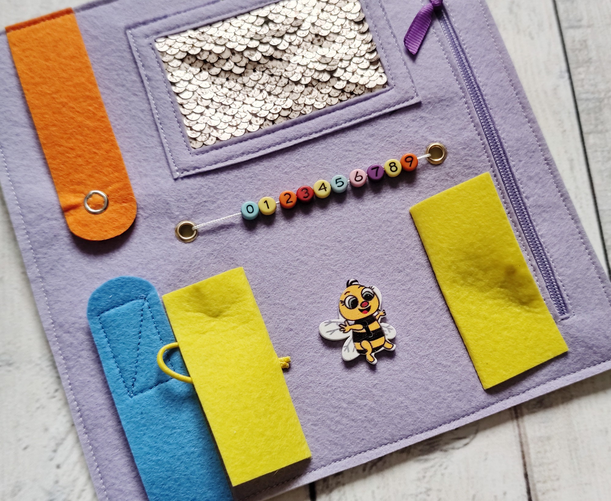 Toddler Felt Busy Board: Montessori Sensory Travel Toy (1-4 Year) - Etsy