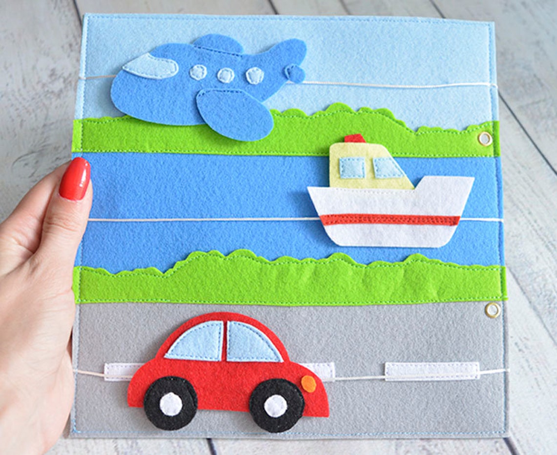 Busy Book Toddler Page Quiet Book for Boy Montessori Baby | Etsy