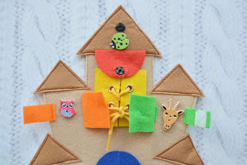 Felt kids Quiet book Busy book for toddler Fine motor skills | Etsy