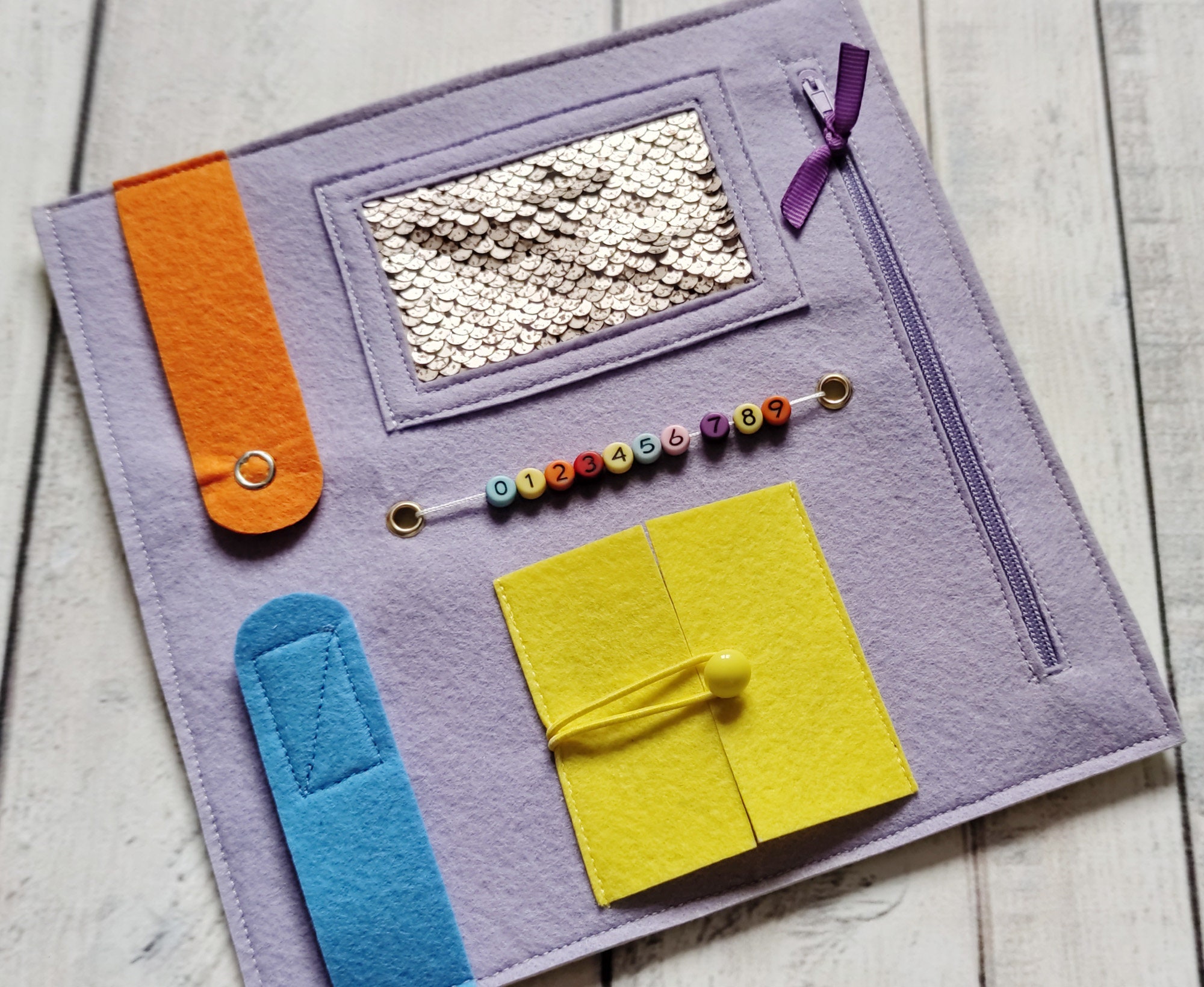 Toddler Felt Busy Board: Montessori Sensory Travel Toy (1-4 Year) - Etsy