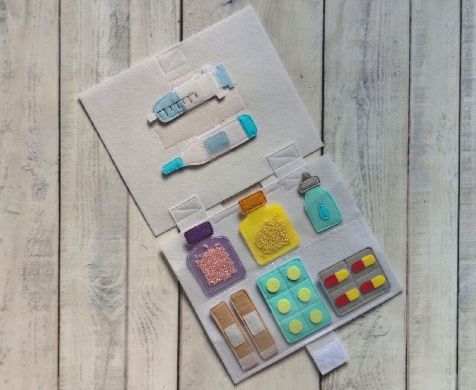 Felt Medical Kit Quiet Book Page: Montessori Toddler Activity - Etsy