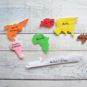 Felt World Map Busy Book Page Baby Activity Montessori Toy Toddler ...