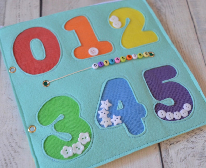 Quiet Book Page Numbers Toy for Toddler and Baby Busy Activity | Etsy
