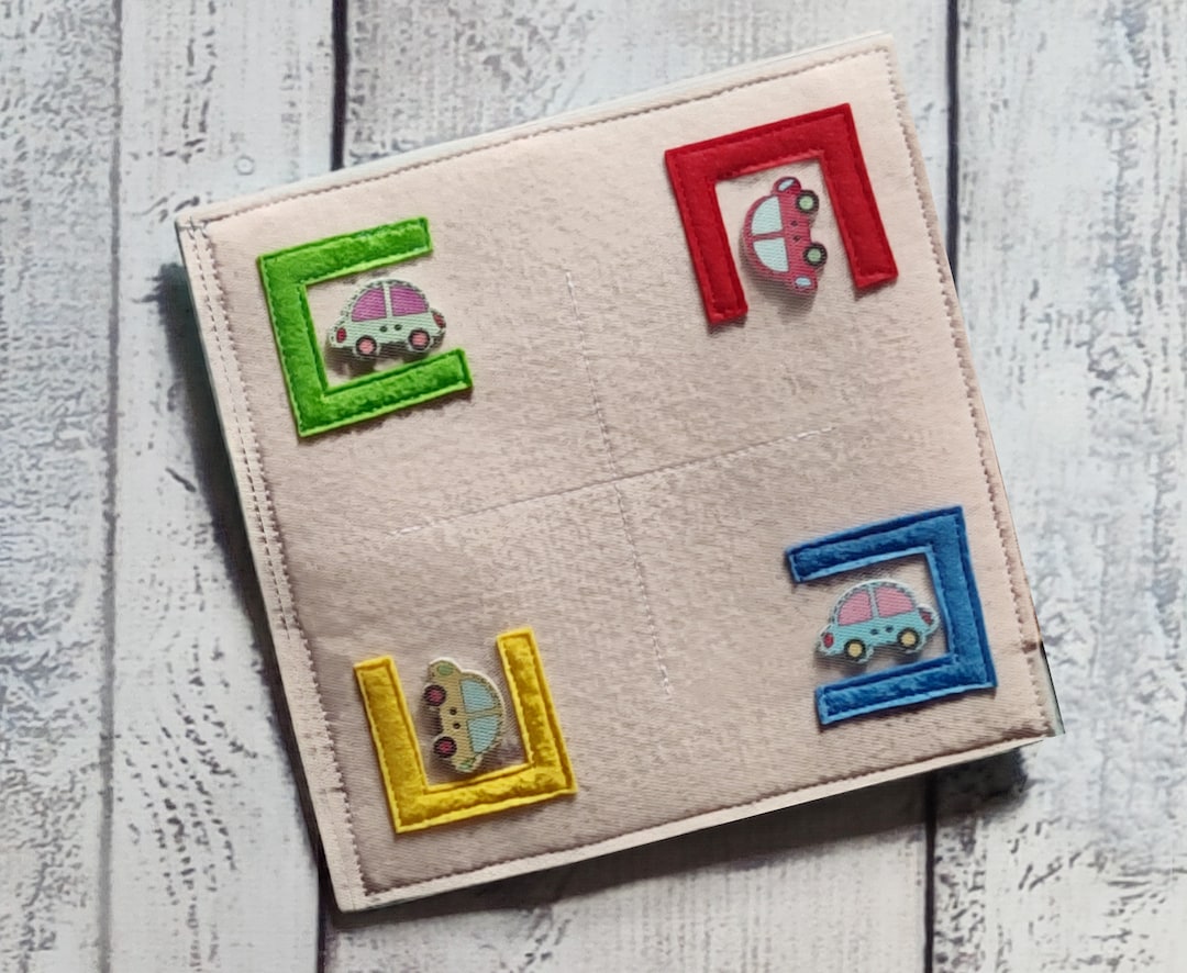 Felt Quiet Book Page: Montessori Toy Car Garages - Etsy