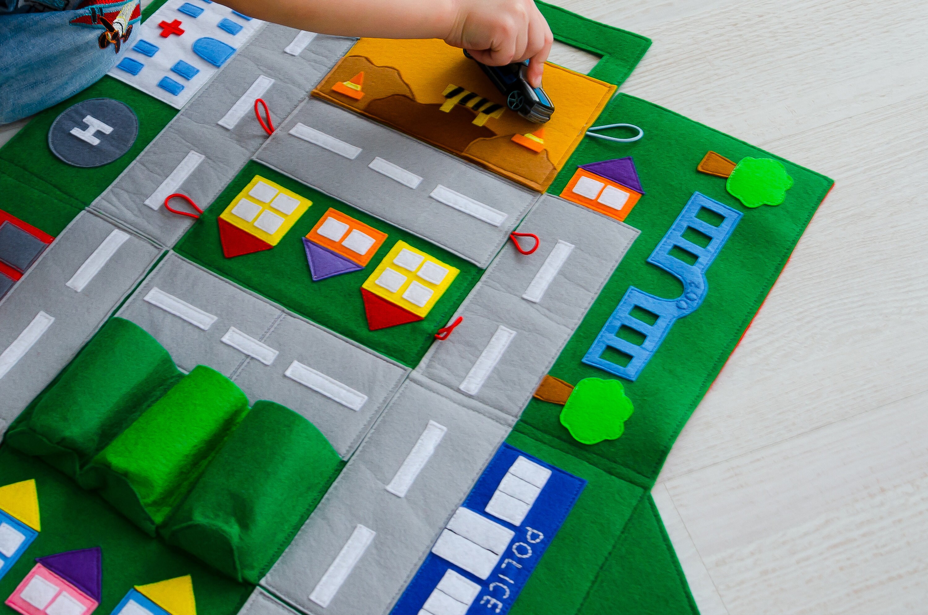 Felt Car Play Mat Kids Road Map Play Mat Track for Boy Toy Car - Etsy ...