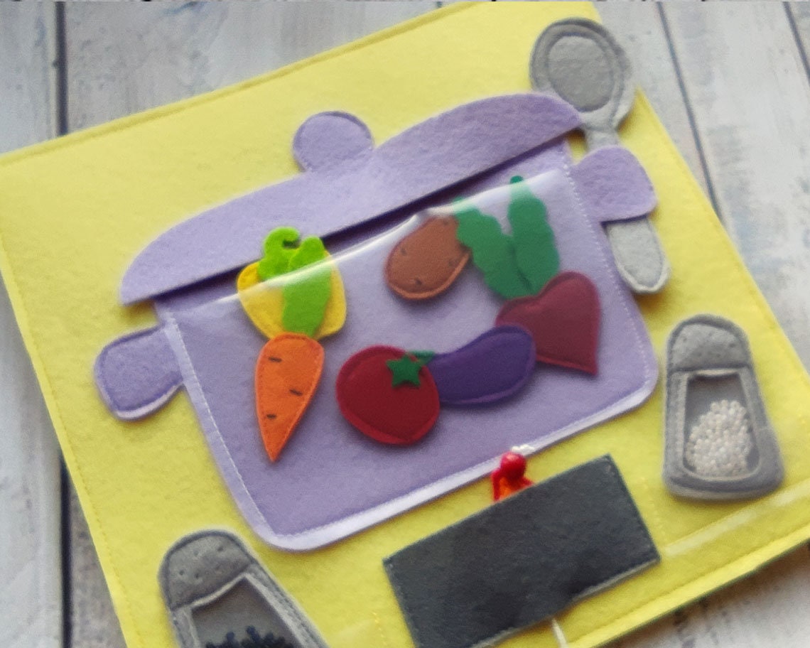 Felt Busy Baby Book Page Quiet Toddler Toy Montessori Activity - Etsy