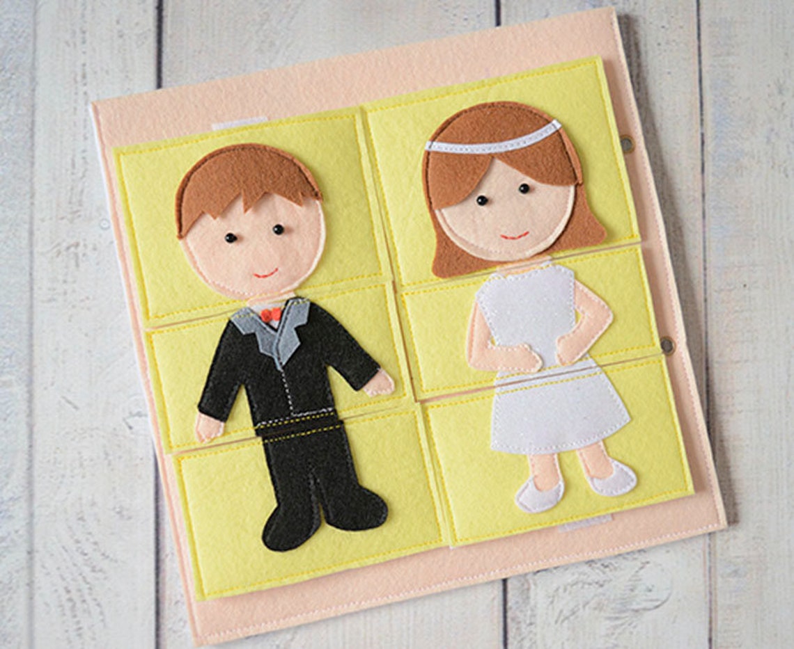 Montessori Activity Busy Book Page Toddler Quiet Book Felt | Etsy