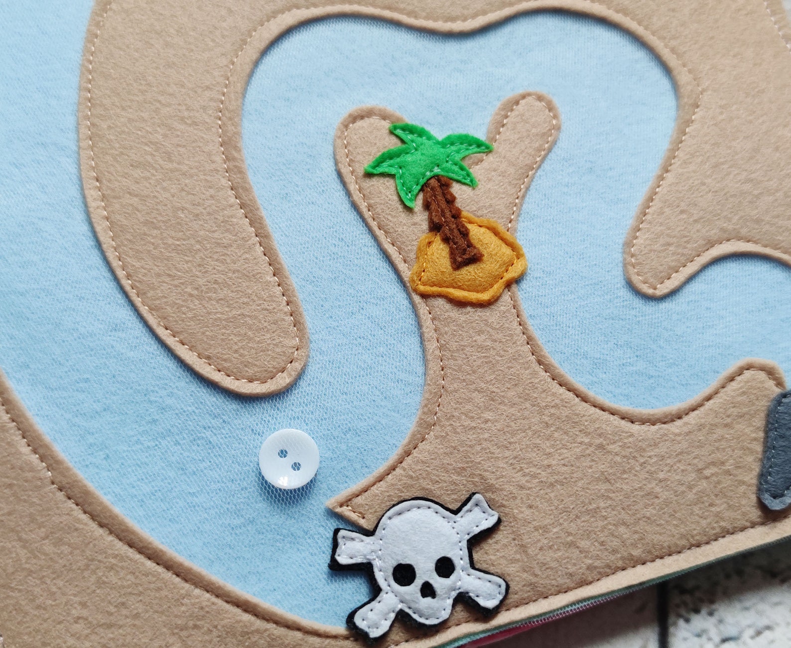 Montessori Felt Pirate Maze Quiet Book Page: Toddler Activity Toy - Etsy