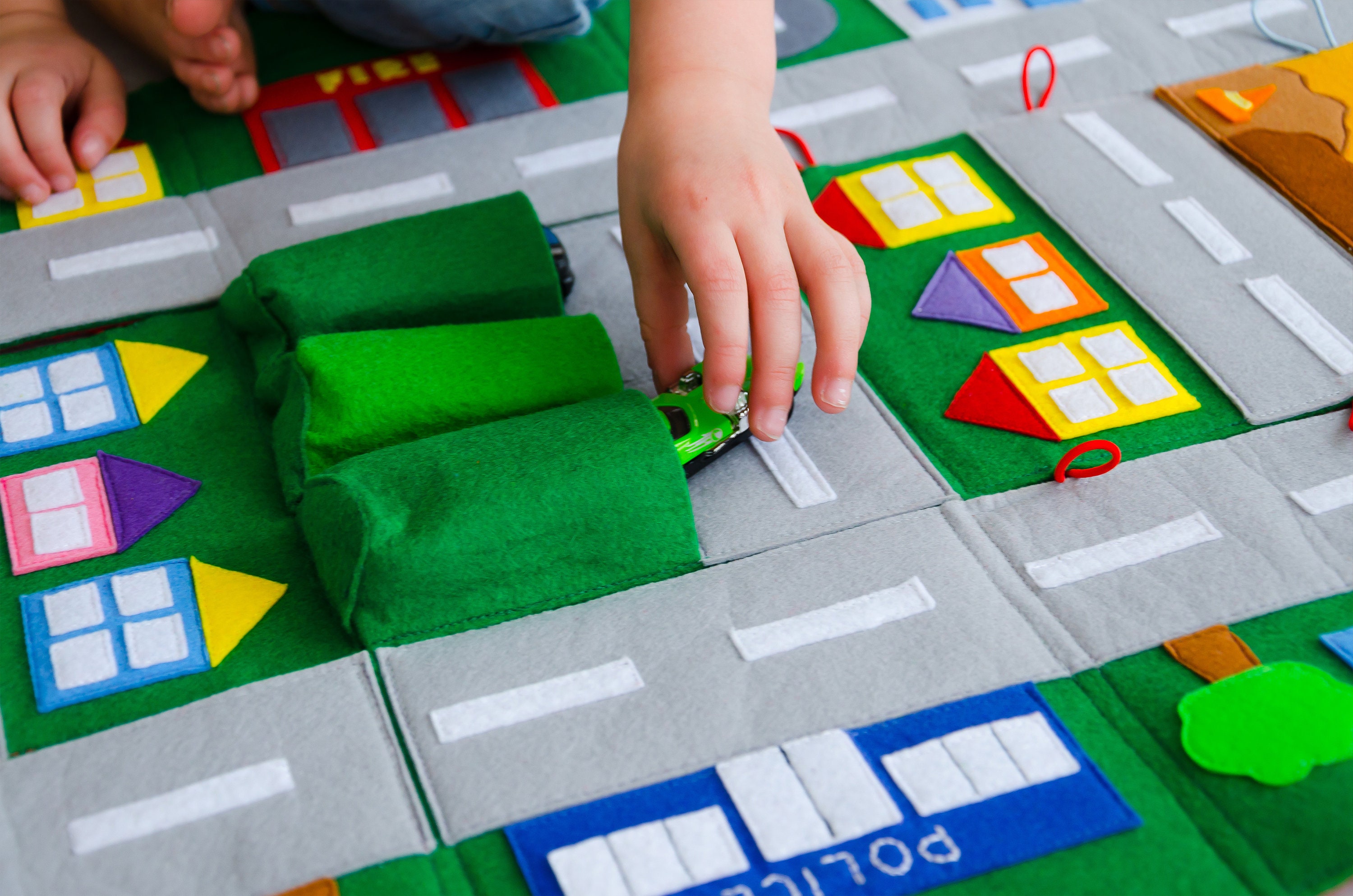 Felt Car Play Mat Kids Road Map Play Mat Track for Boy Toy Car - Etsy ...
