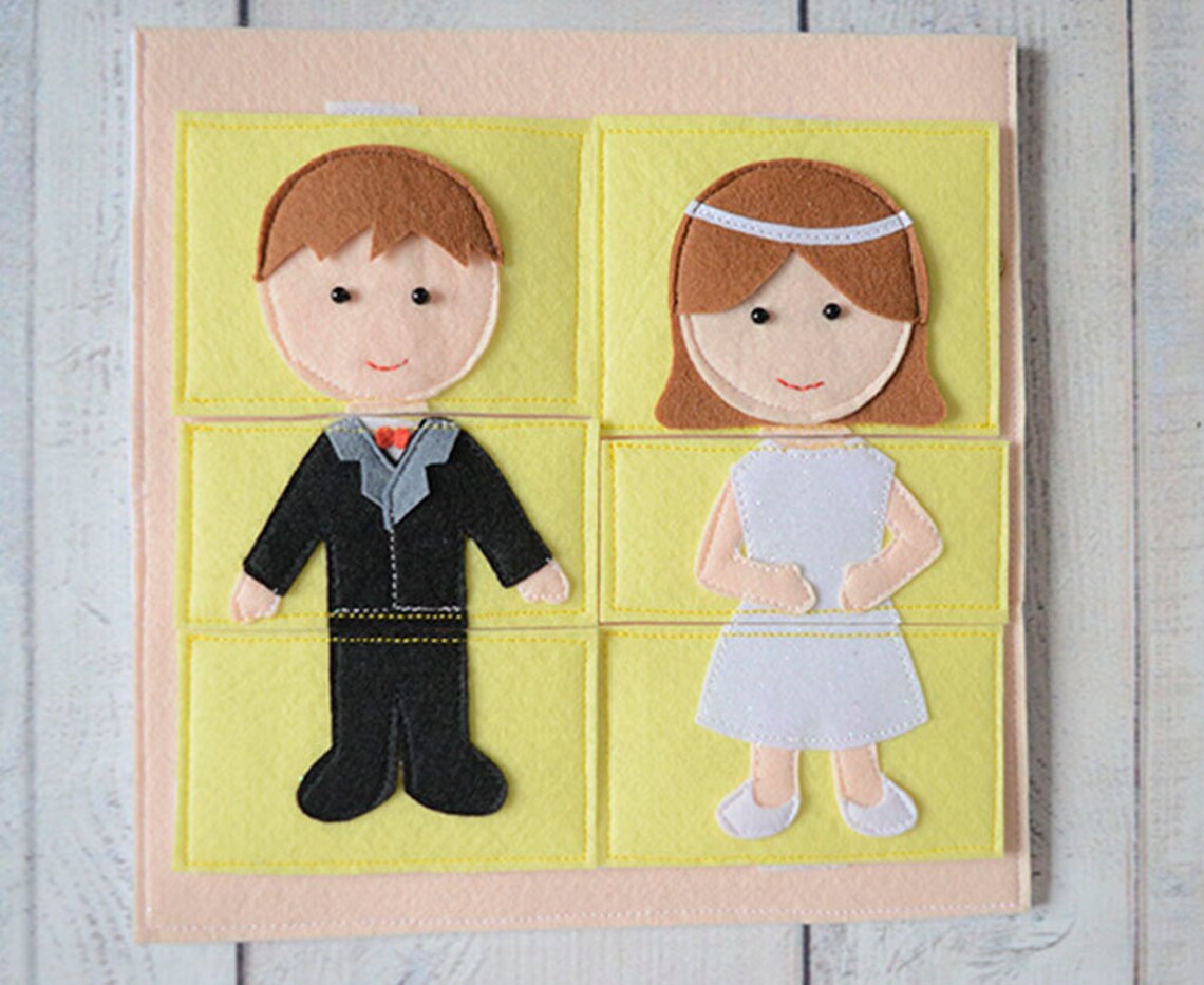 Montessori Activity Busy Book Page Toddler Quiet Book Felt | Etsy