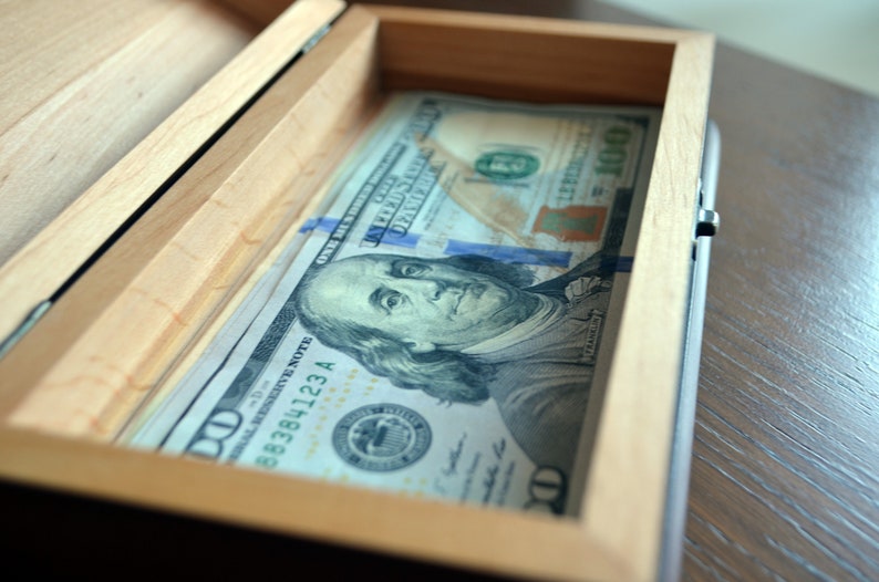 Petty Cash Box A Wooden Box for Money - Etsy