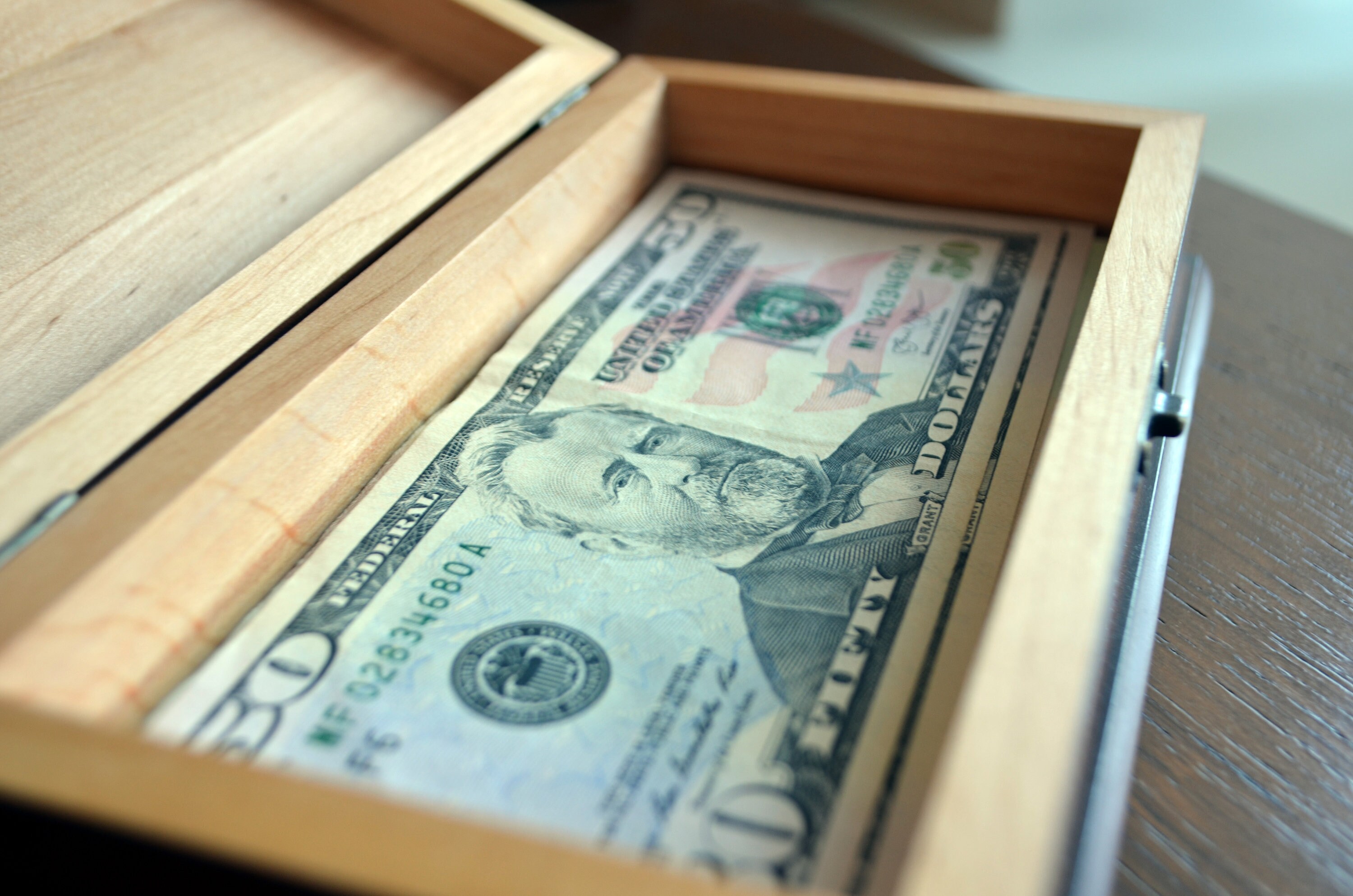 Petty Cash Box A Wooden Box for Money - Etsy