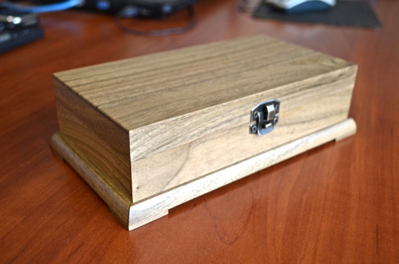 Walnut Petty Cash Box Wooden Box for Money - Etsy