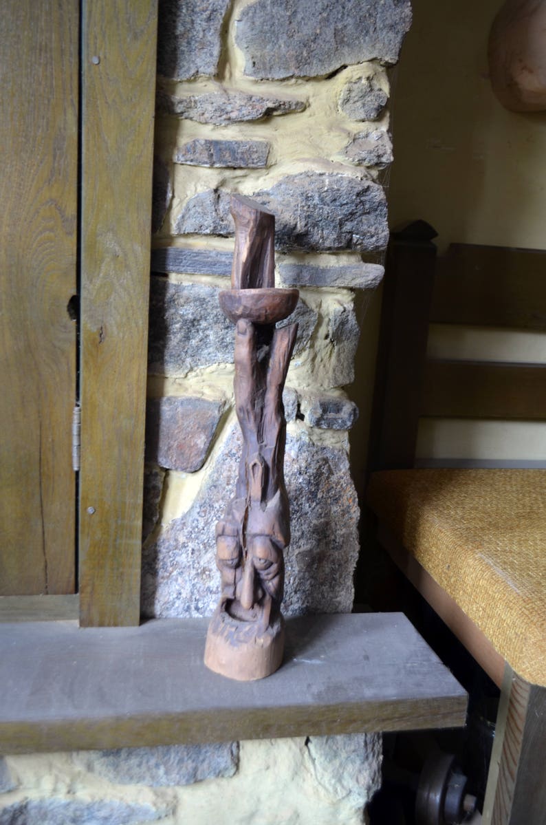 Carved Wooden Figurine Old Man - Etsy