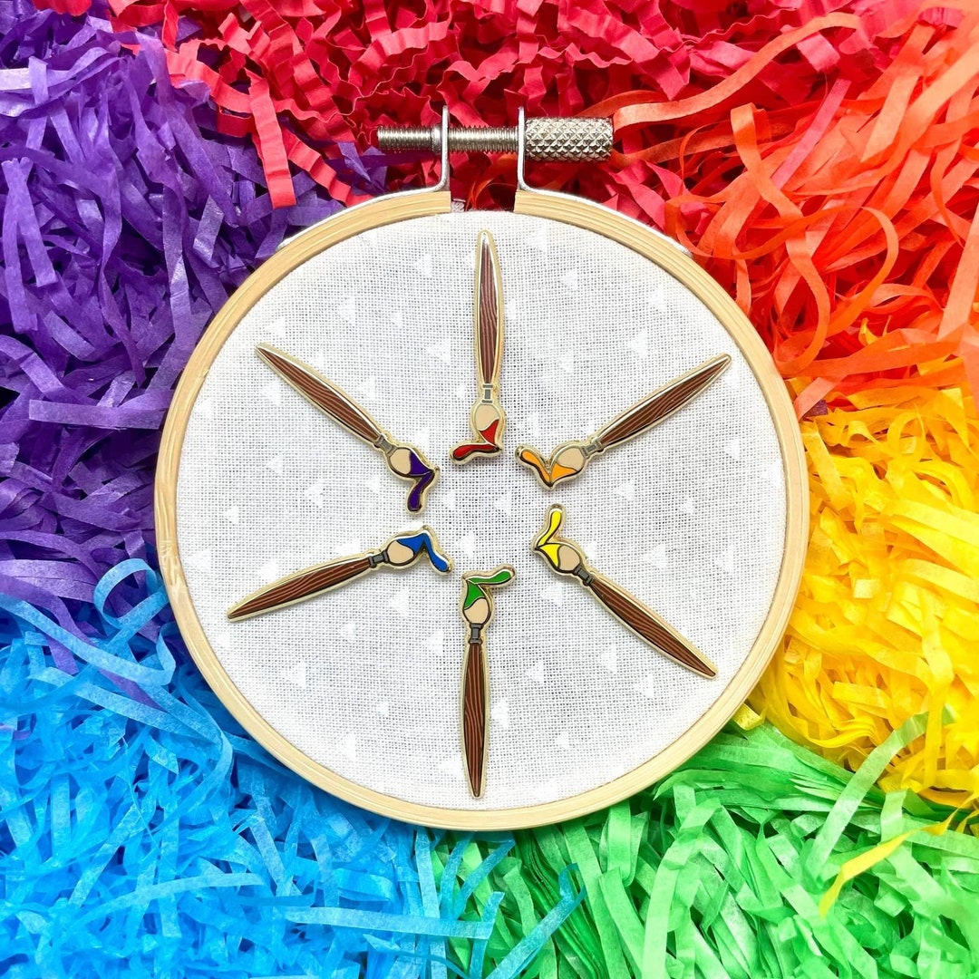 Paintbrush Pins of Many Colors - Etsy