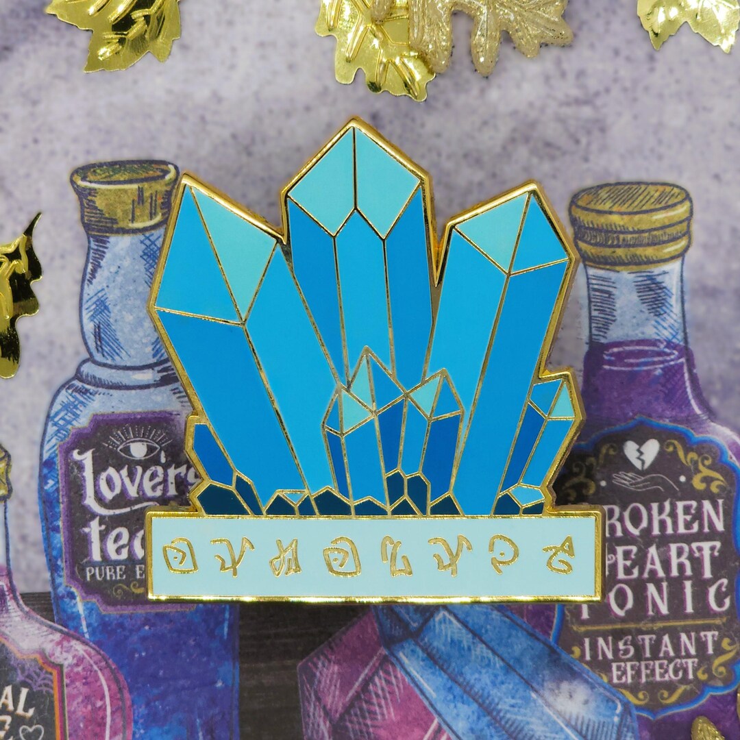 Atlantean Crystal Glow in the Dark Fantasy Pin - Etsy