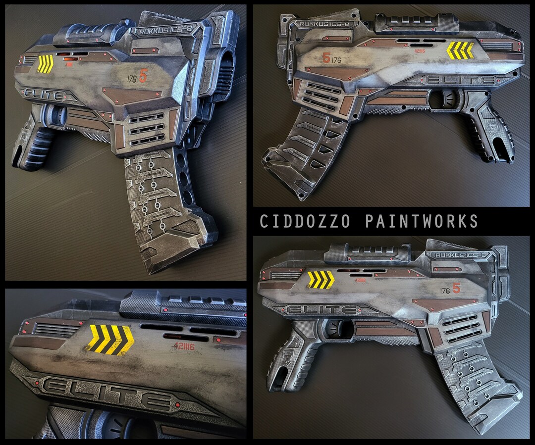 Nerf Elite Rukkus ICS-8 the Sledgehammer Cosplay Sci-fi Custom Paint ...