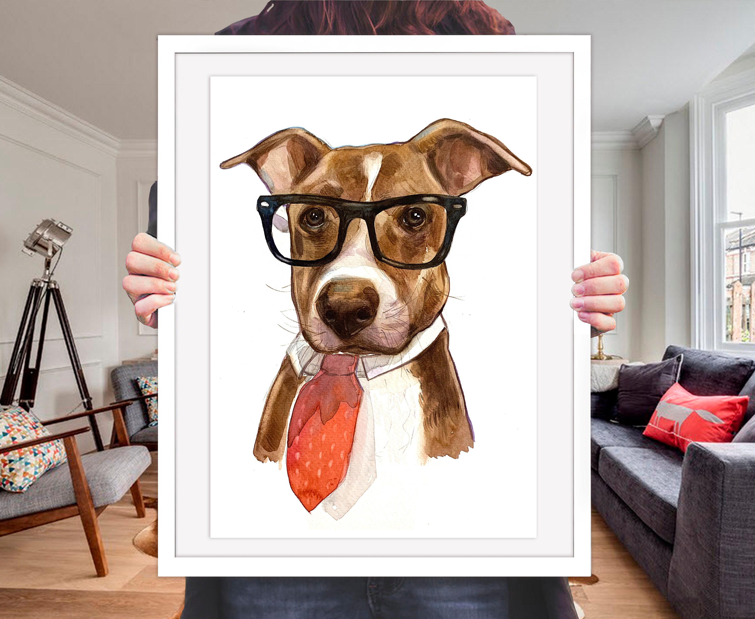 Custom Pet Portrait Painting MINI personalized pet portrait | Etsy