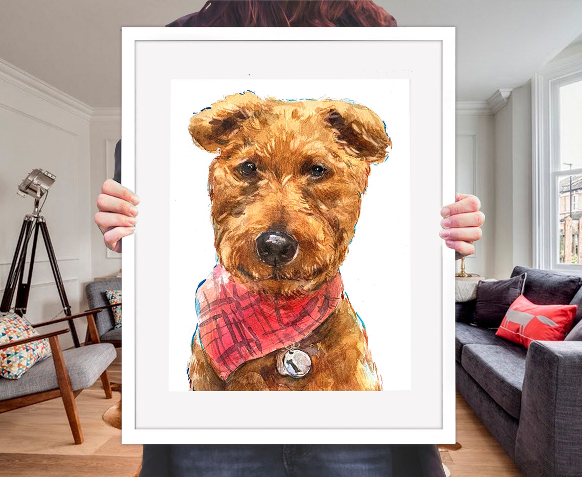 Hand Painted Pet Portrait From Photo Custom Pet Portrait - Etsy