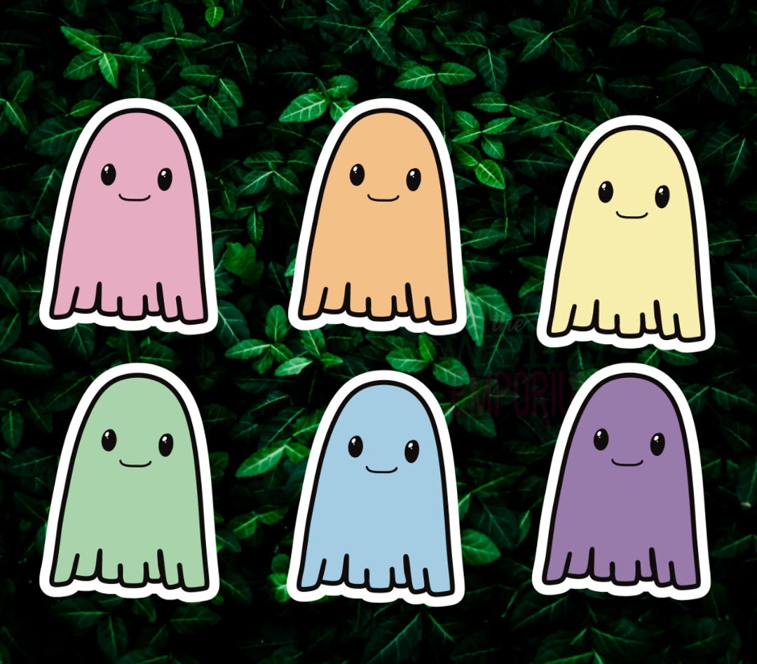 3 Pastel Ghost Sticker, Ghost Pastel, Spooky Pastel, Pastel Goth ...