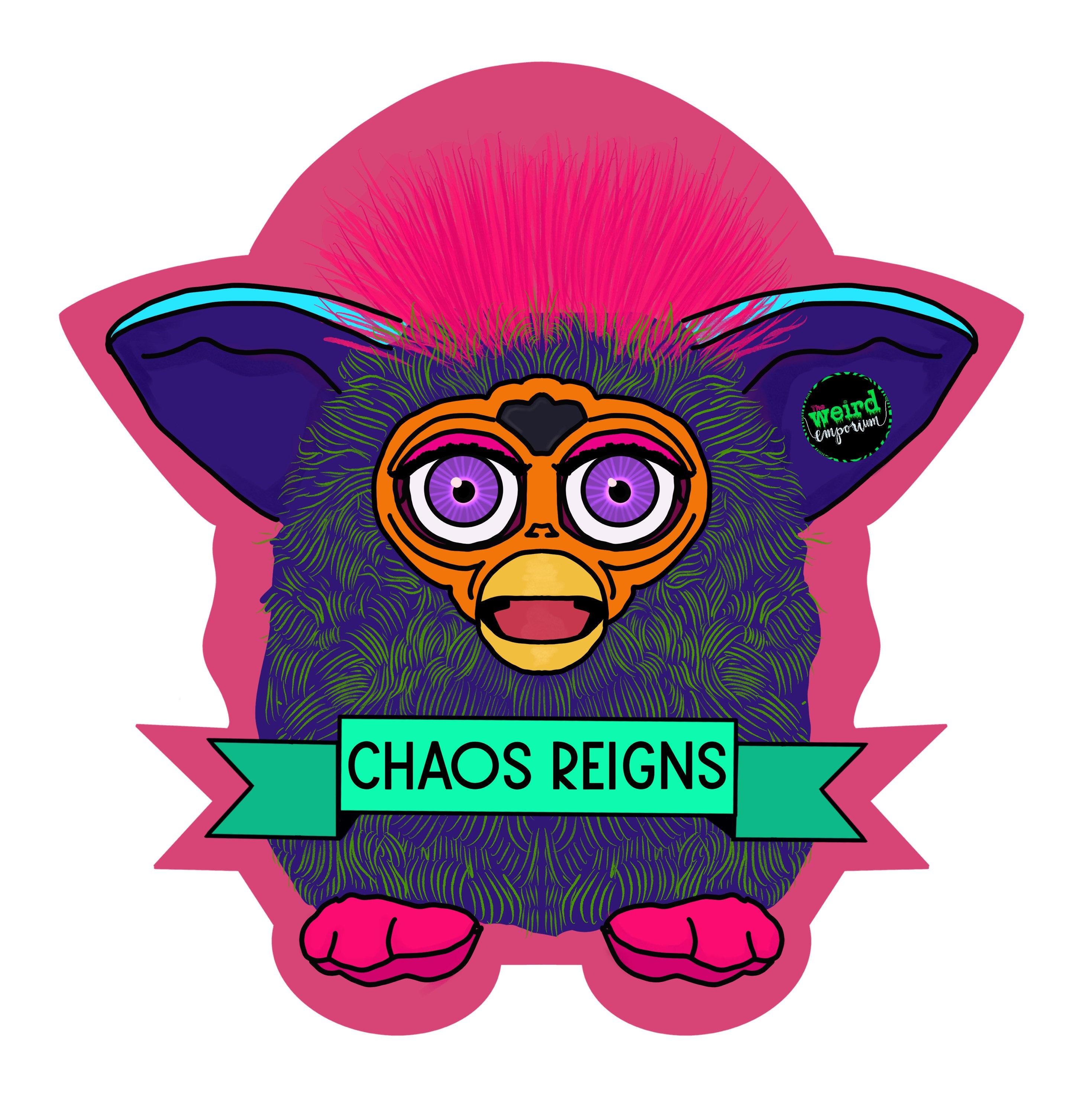 3 Chaos Sticker / Furby Sticker / 90s Sticker / Bright - Etsy UK