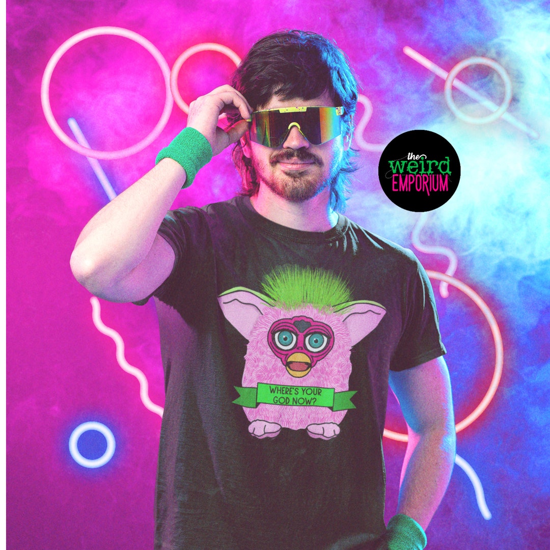 Furby Tee/ Where's Your God Now / Furby Shirt / Godless Tee/ Furbies ...