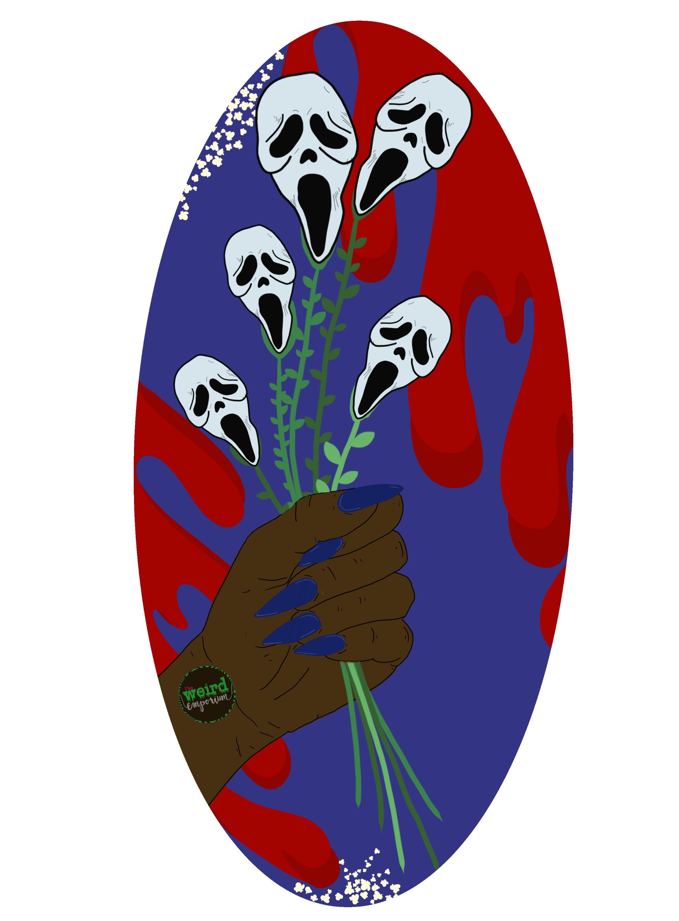 3 Scream Sticker / Horror Sticker / Flowers Sticker / - Etsy