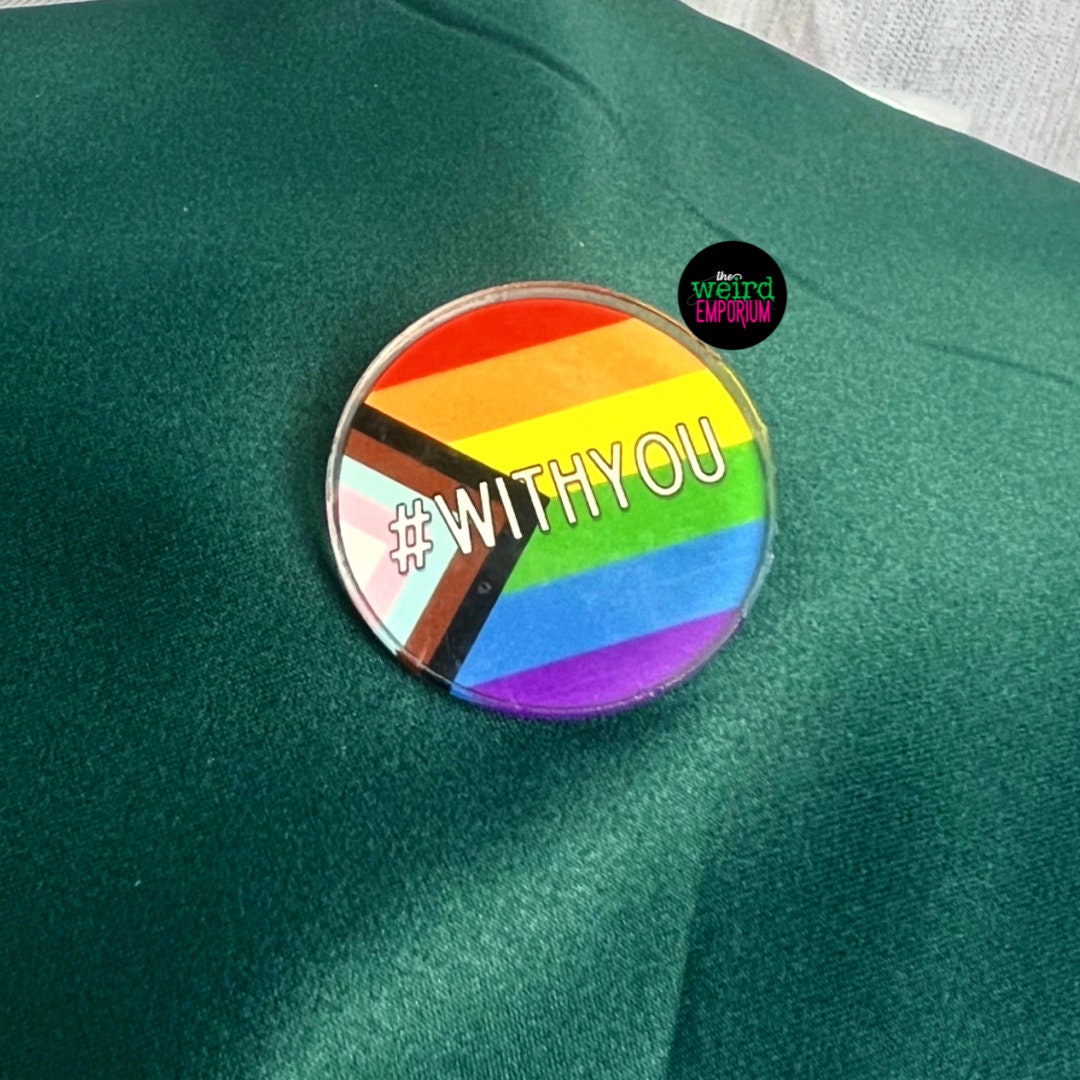 Pride With You Pin, Lgbtqia Pin, Ally Pin, Rugby Pin, Withyou ...