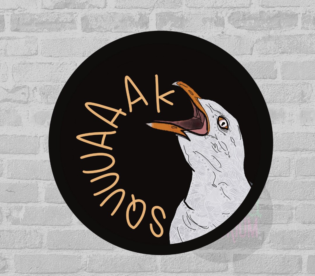 3 Seagull Sticker, Bird Sticker, City Sticker, Unhinged Sticker, Weird ...