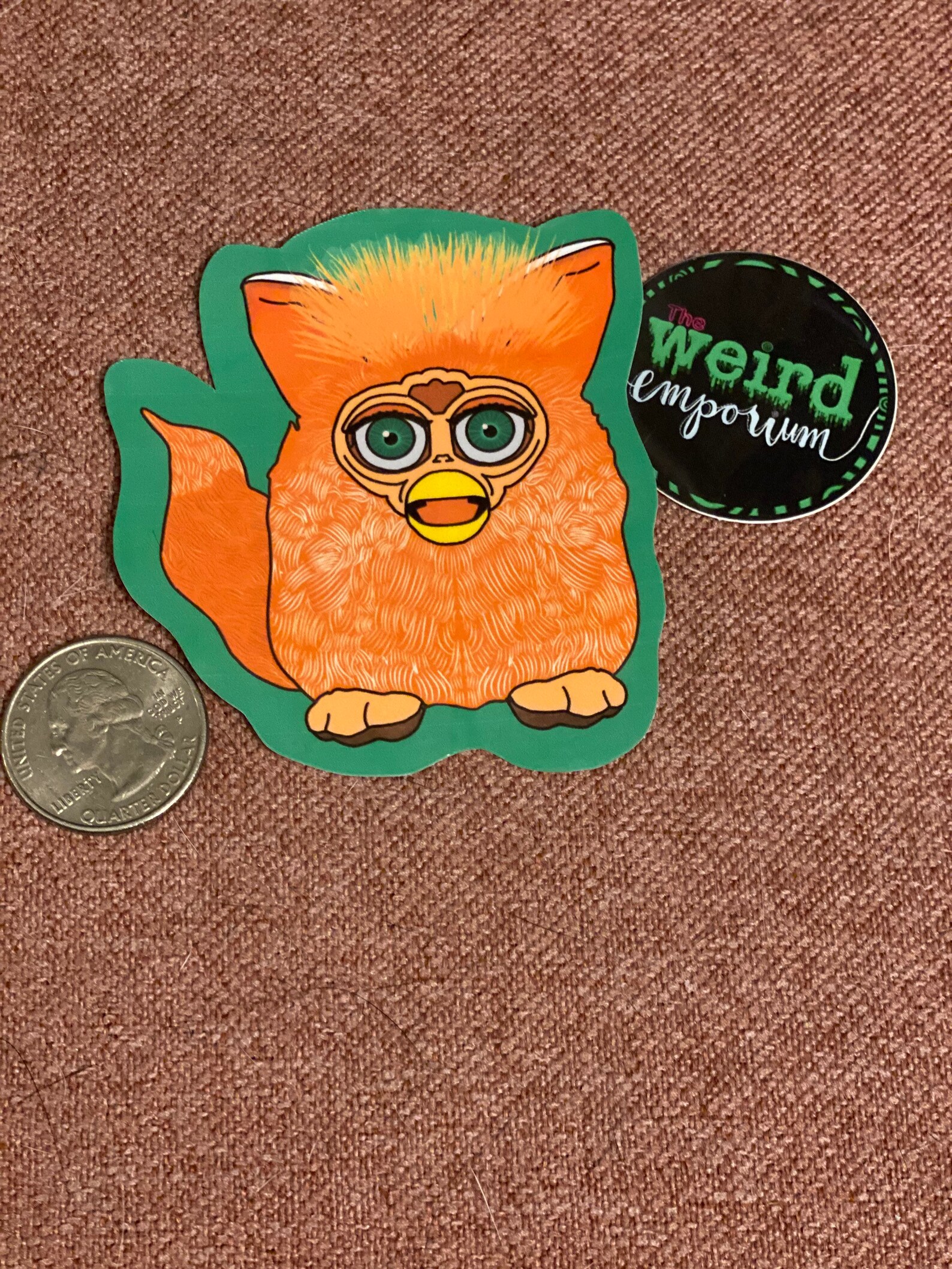3 Fox Furby Sticker / 90s Sticker / Orange Sticker / Summer - Etsy